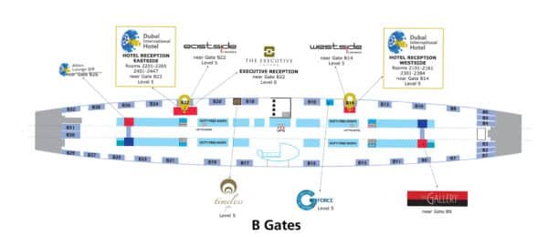 Dubai Terminal 3 Map | Concourse A, B & C
