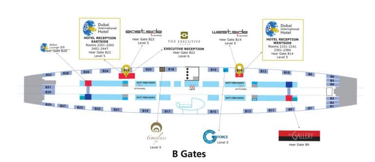 Dubai Terminal 3 Map | Concourse A, B & C